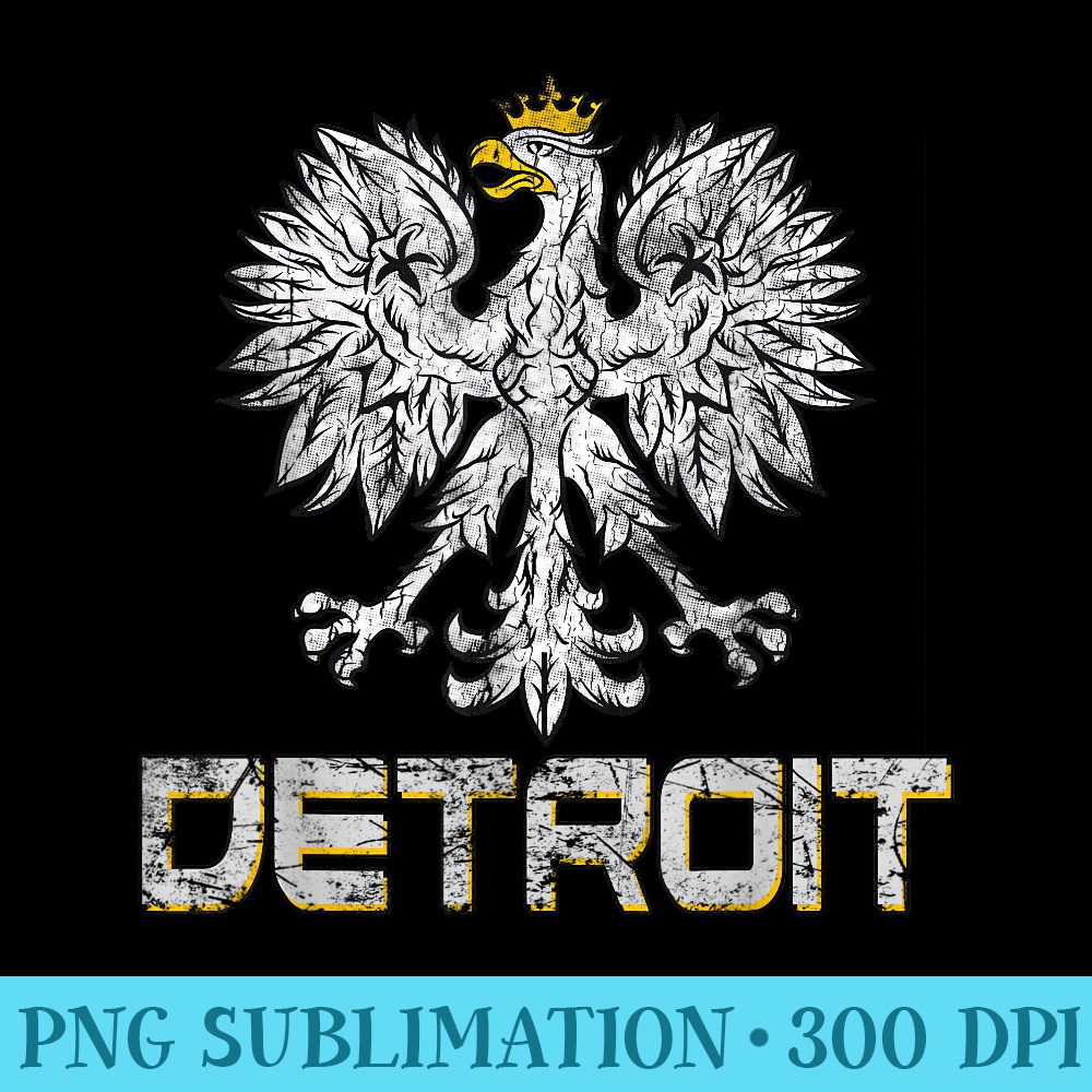 Detroit Polish Crest 313 Area Code Poland Nationality Pride | Inspire ...