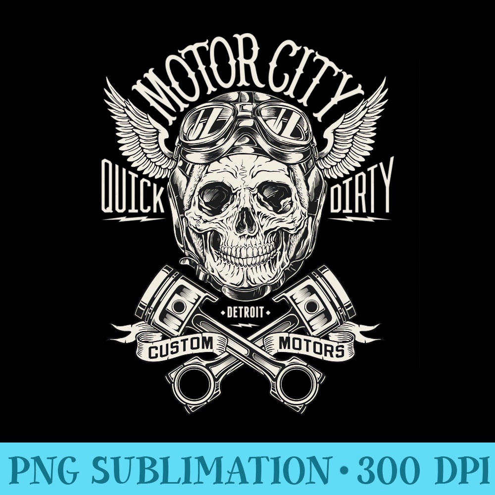 Detroit Skull Motor City Cruise Woodward Hot Rod - PNG Graph | Inspire ...