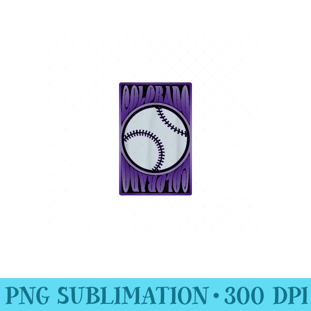 Colorado Baseball Hippie Graphic Design - PNG Templates | Inspire Uplift