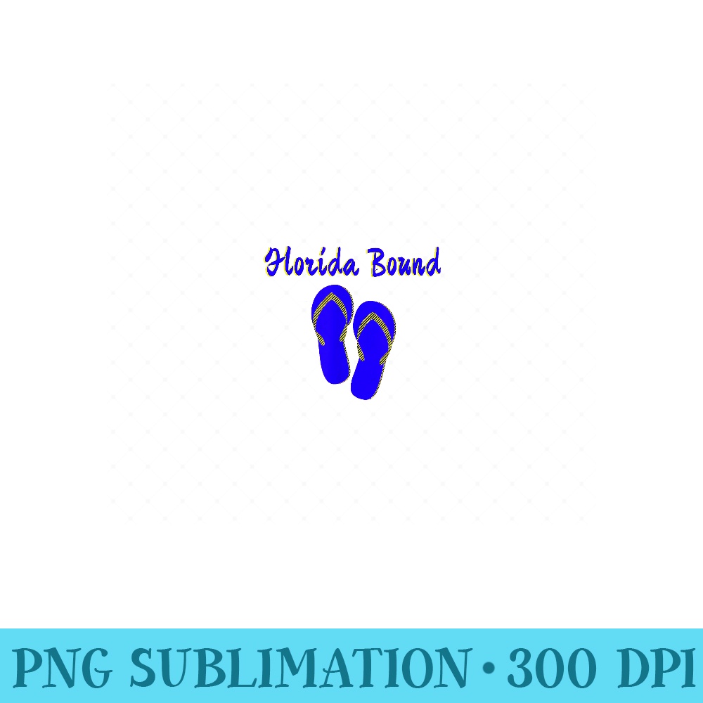Florida Bound Flip Flop Vacation - PNG design assets | Inspire Uplift
