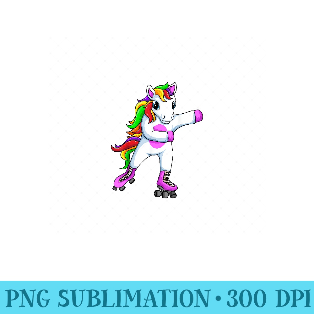 Roller Girl Unicorn Roller Skates Skating Funny Girls - PNG | Inspire ...