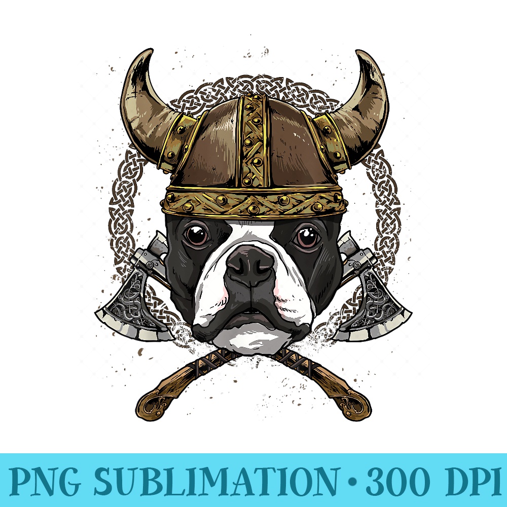 Viking Boston Terrier Dog Norse Mythology Valhalla - Printab | Inspire ...