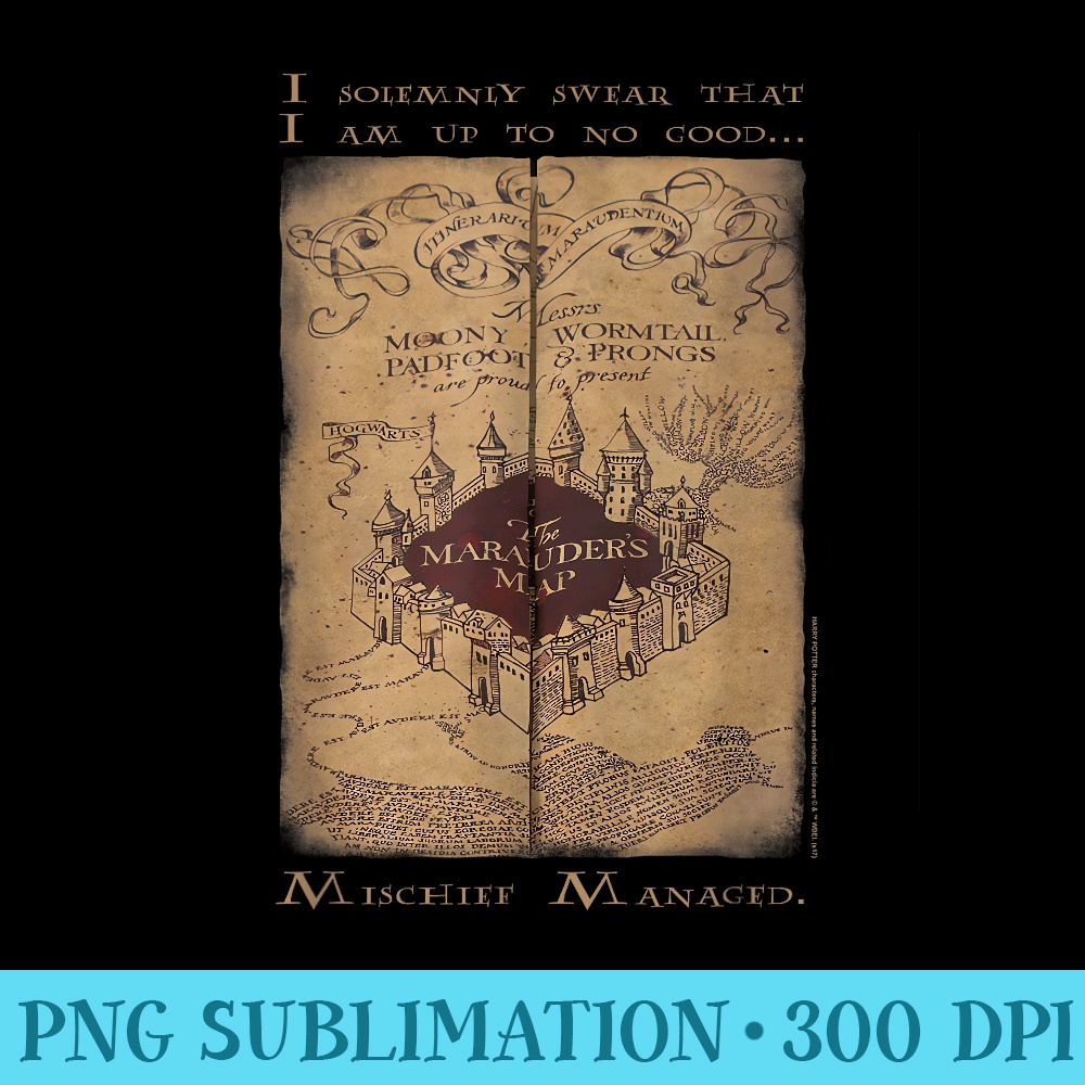 Harry Potter Marauders Map Words - Ready To Print PNG Design | Inspire ...