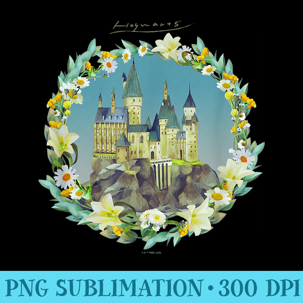 Harry Potter Hogwarts Castle Watercolor Scene - Modern PNG d | Inspire ...