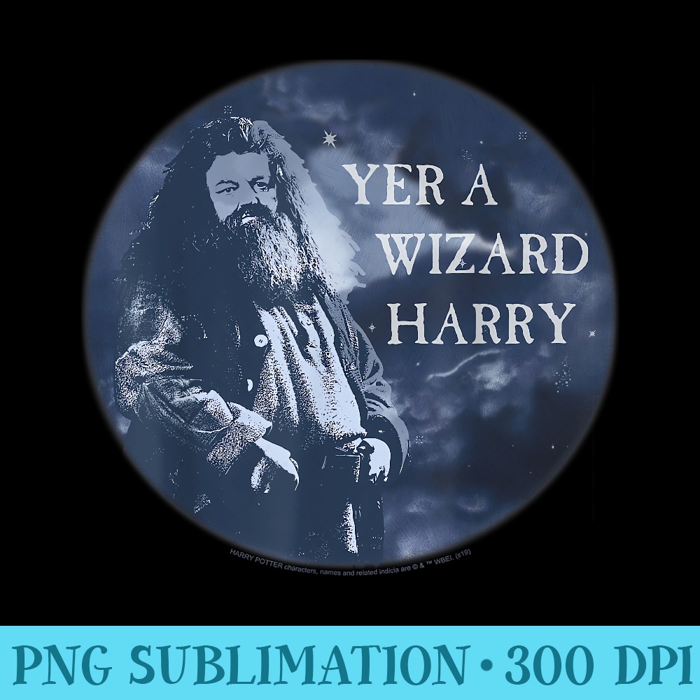 Harry Potter Hagrid Yer A Wizard Harry Circle - Digital PNG | Inspire ...