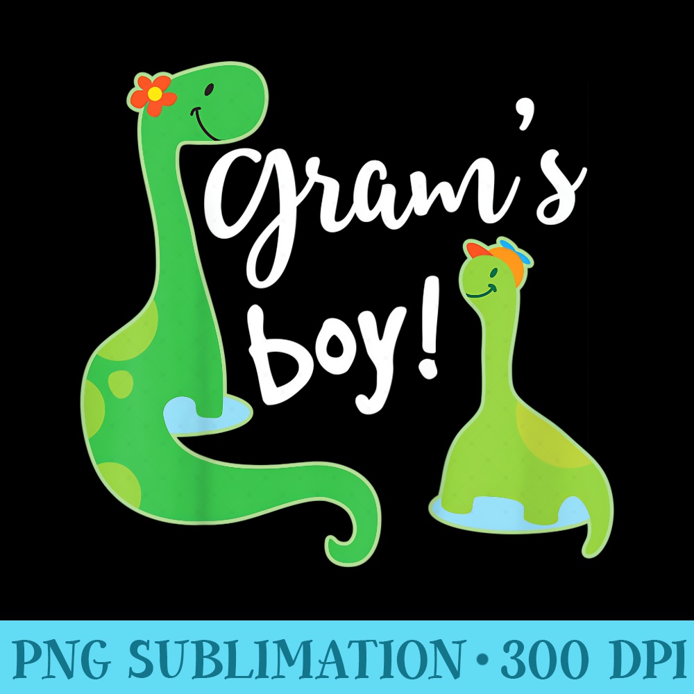 Gram Loves Me Dinosaur Grandson - Unique PNG Artwork | Inspire Uplift