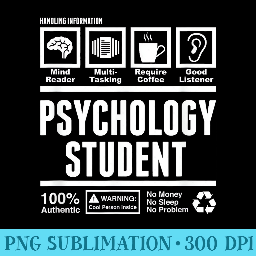 Funny Psychology Student Handling Information - Digital PNG | Inspire ...