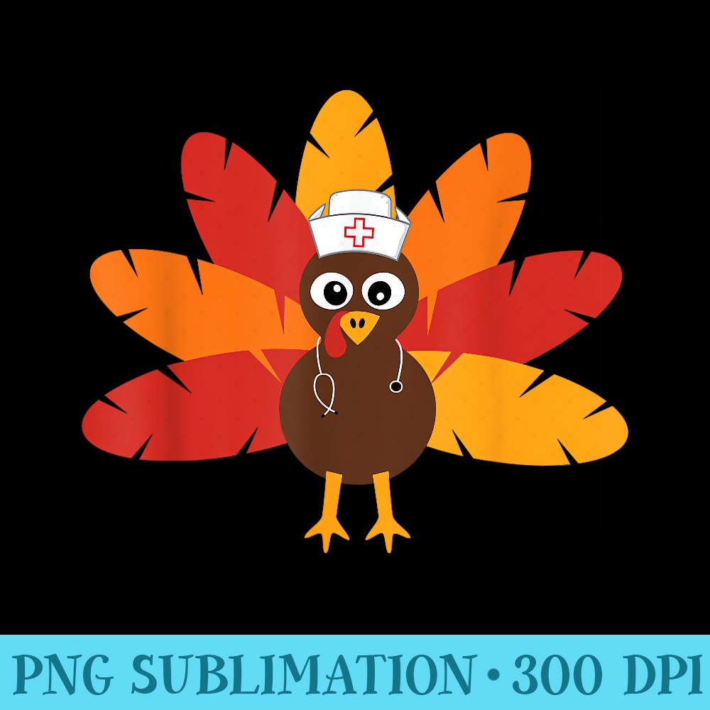 Thanksgiving Turkey Nurse Hat Stethoscope Health Worker Fall | Inspire ...
