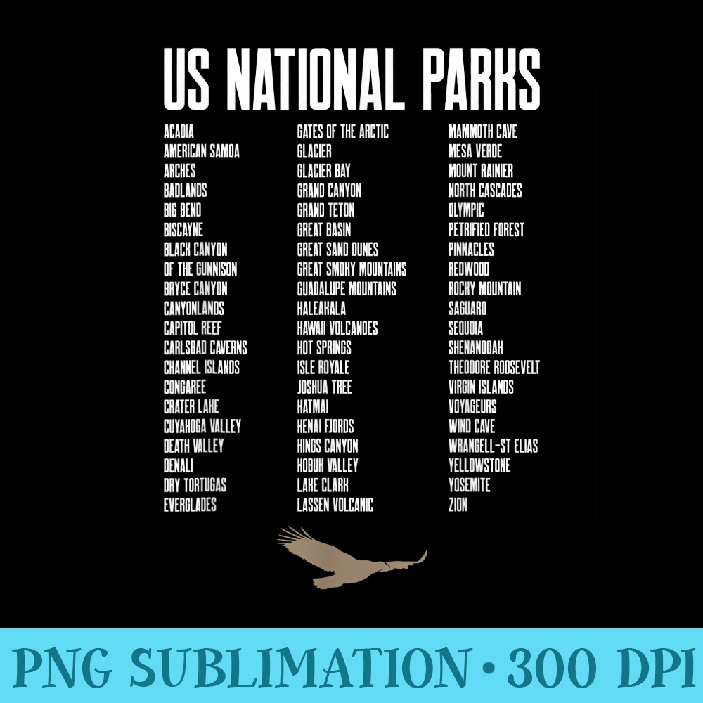 US National Parks T - Transparent PNG Design | Inspire Uplift