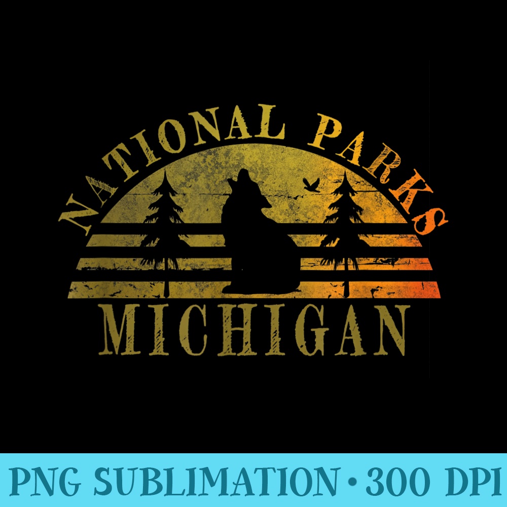 Vintage National parks Michigan - Transparent PNG Resource | Inspire Uplift