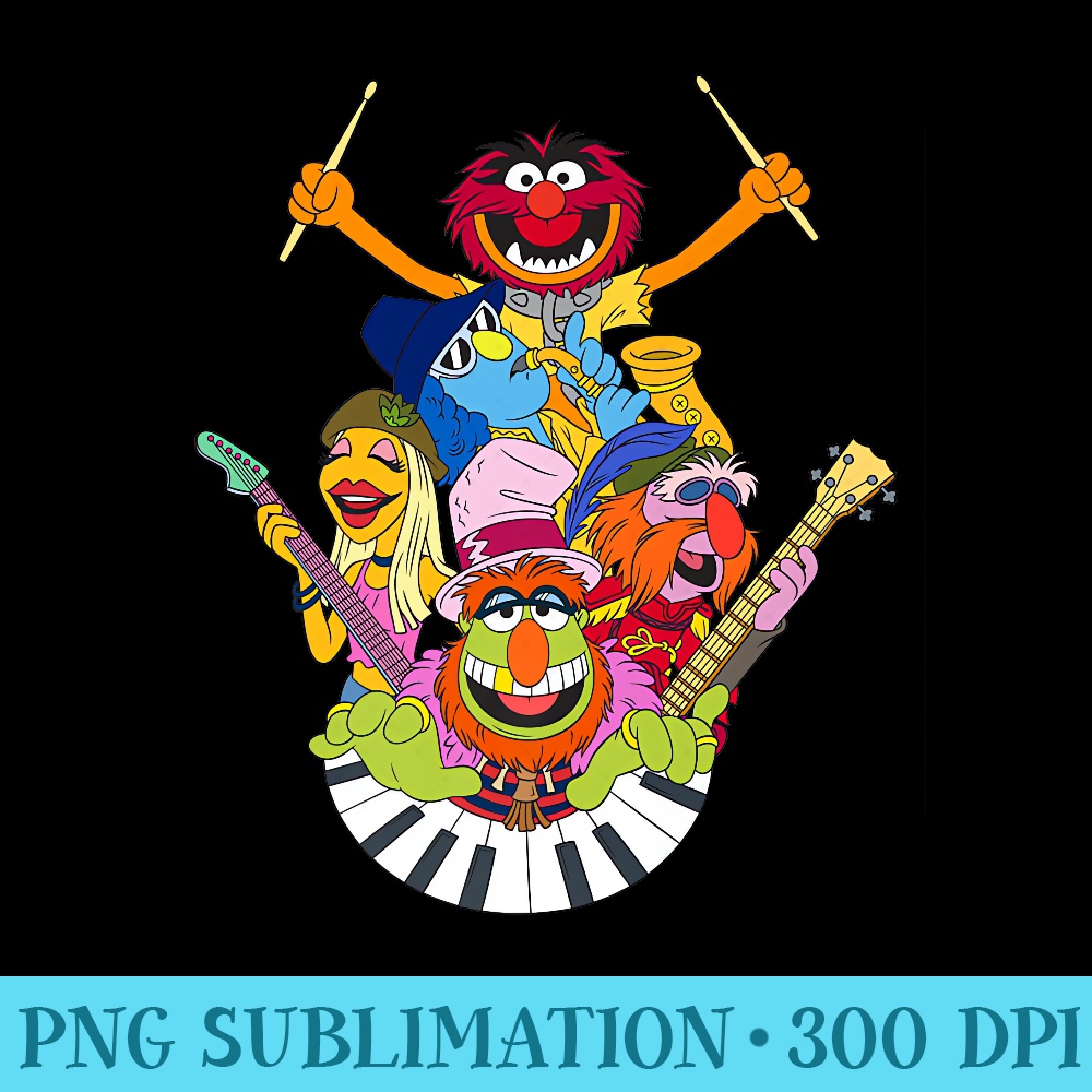 Disney The Muppets Vintage Retro Musical Crew Group Shot Pre | Inspire ...
