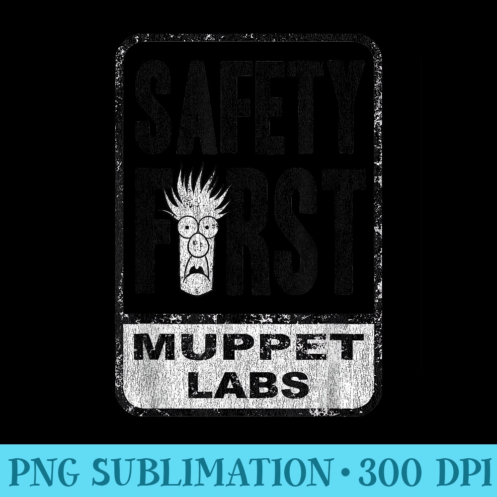 Disney The Muppets Safety First Sign Beaker Distressed - PNG | Inspire ...