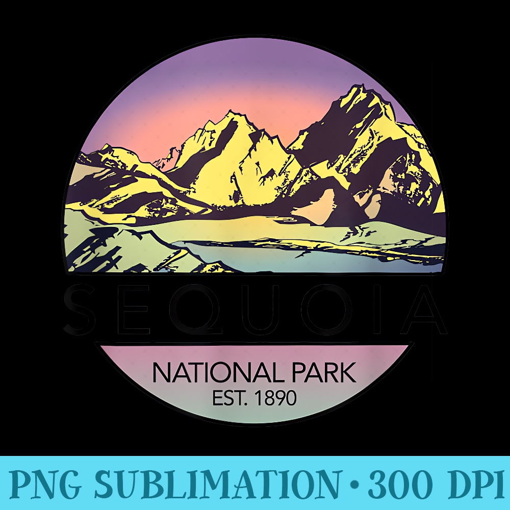 Retro Vintage Sequoia National Parks - PNG Vector Download | Inspire Uplift