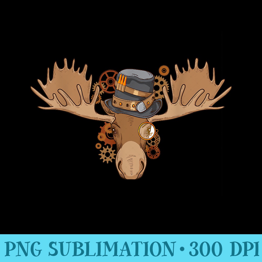 Moose Lover Men Steampunk Animals Victorian Age Moose - Down | Inspire ...