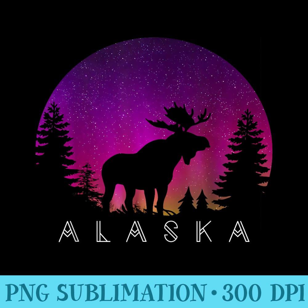 Alaska Moose Aurora Borealis Alaskan Landscape Photo - PNG I | Inspire ...