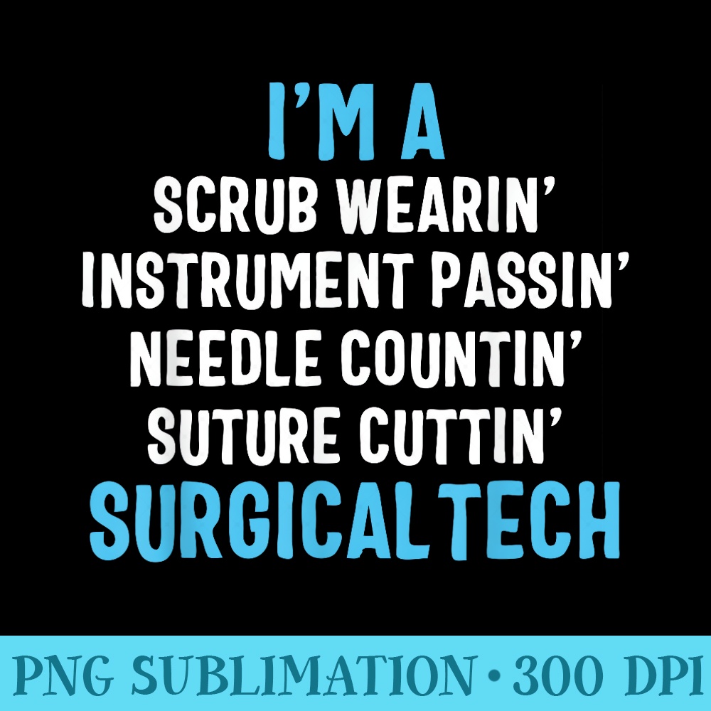 Surgical Tech Technologist Cute Scrub Medical Nurse - PNG De | Inspire ...