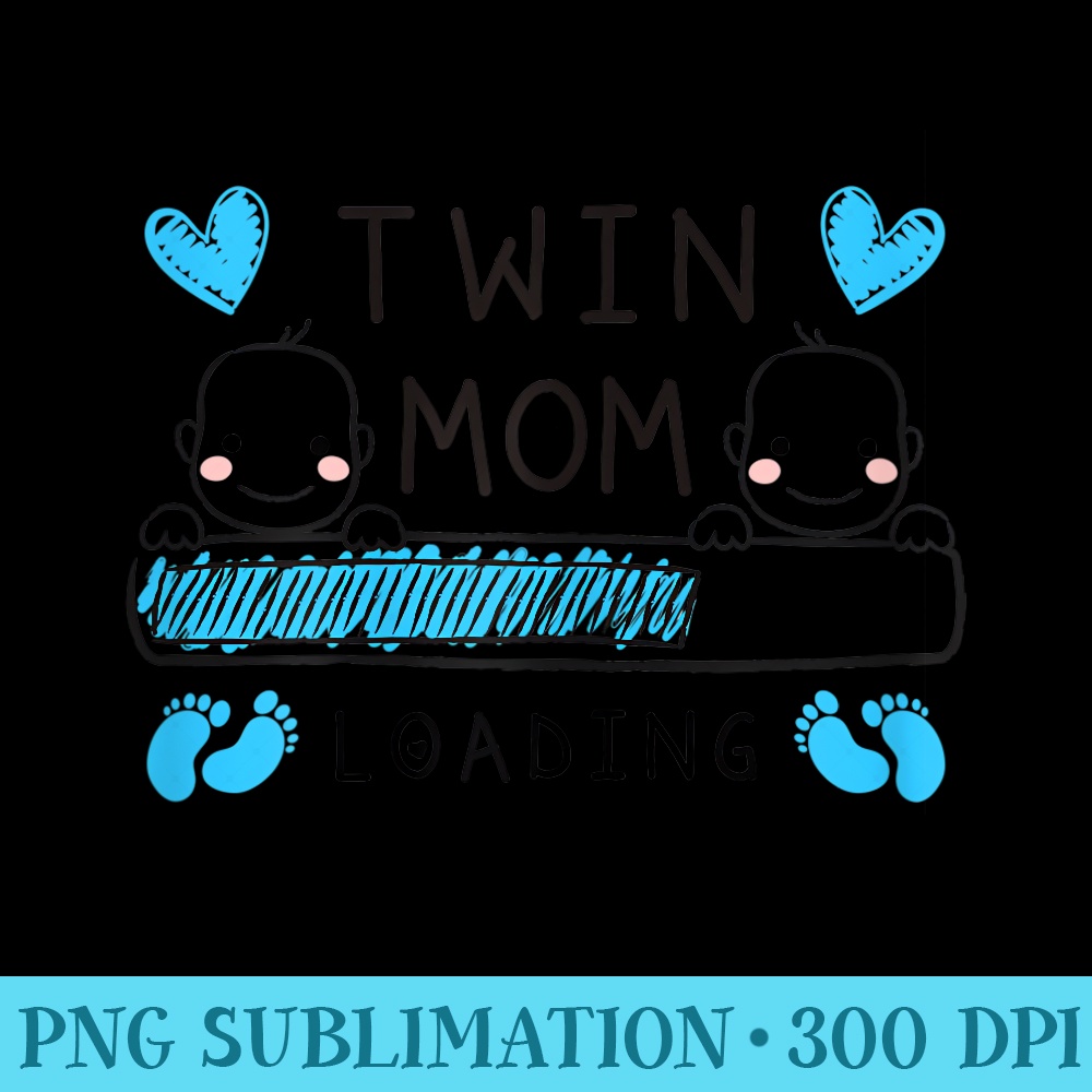s Twin Mama Loading Mom of Twin Pregnancy Announcement - PNG | Inspire ...