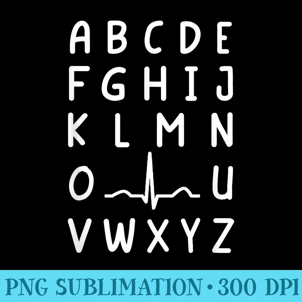 Nurse PQRST Nursing Student Ekg Alphabet Funny Nurse - PNG C - Inspire ...