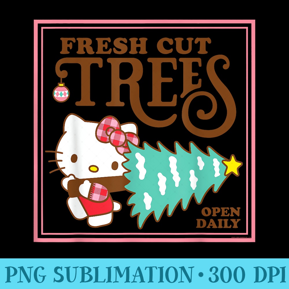Hello Kitty Fresh Cut Christmas Trees - High Resolution PNG | Inspire ...