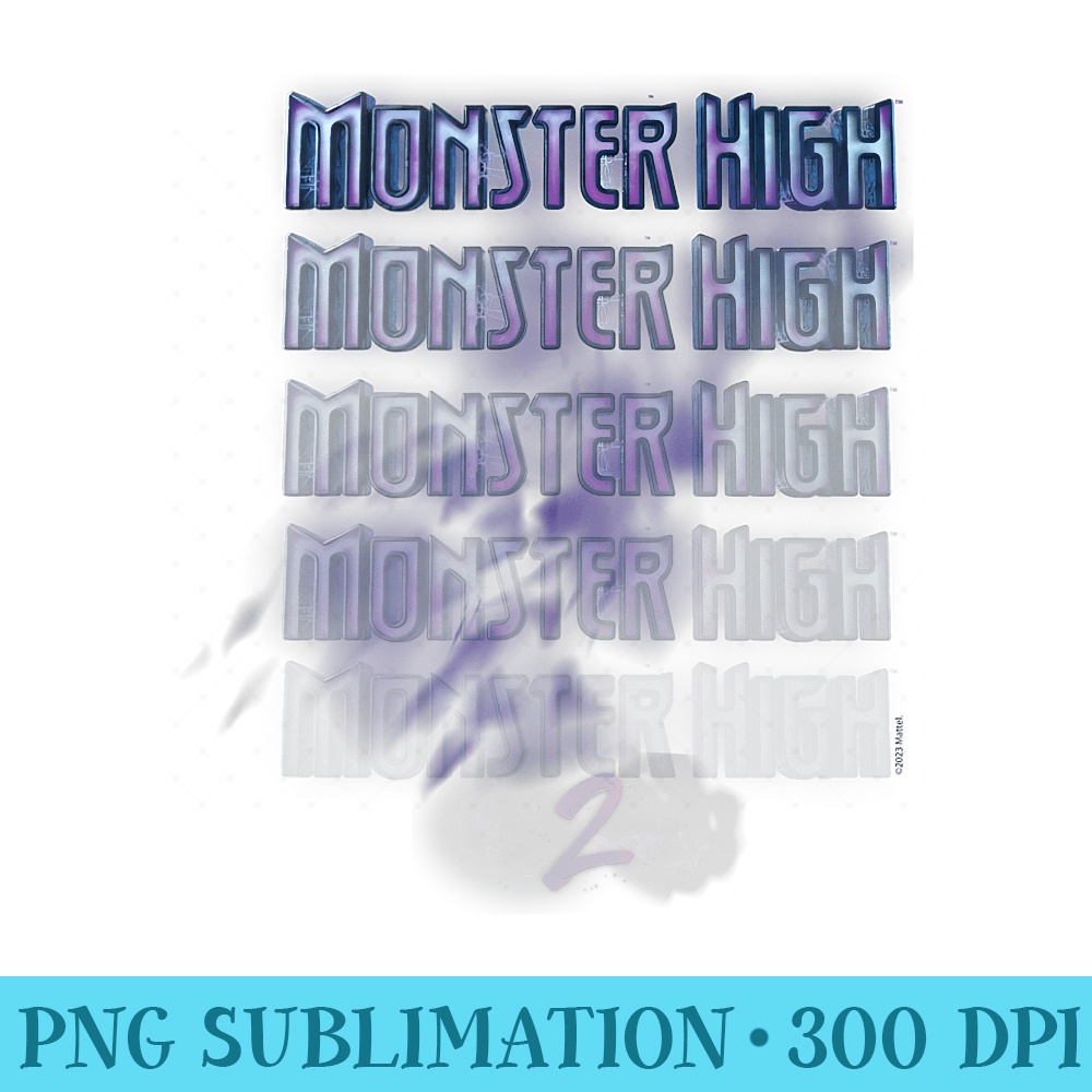 Monster High Movie Stacked Logo - PNG Illustration Download | Inspire ...