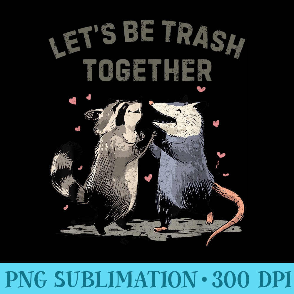 Opossum Raccoon Lets Be Trash Together Trash Panda Possum - | Inspire ...