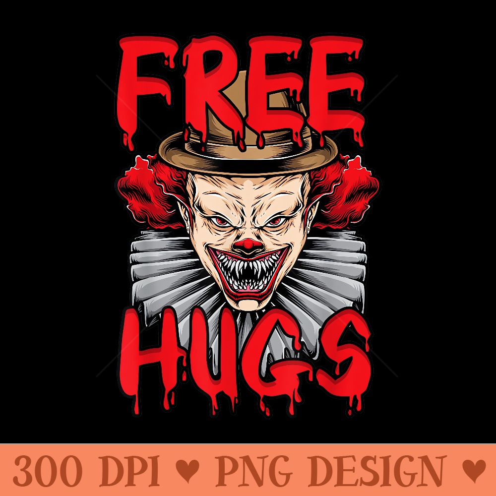 Free Halloween Hugs Evil Killer Scary Clown Horror Cute - Un | Inspire ...