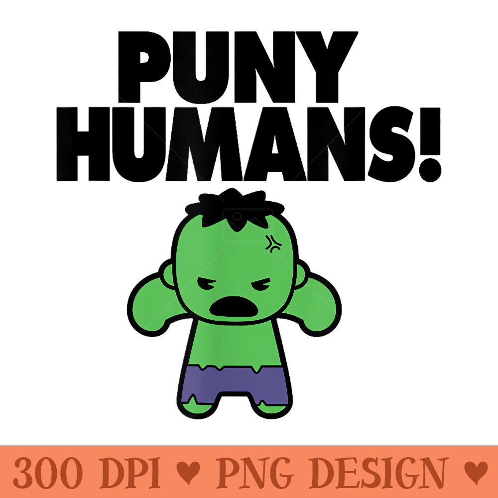 Marvel Kawaii Puny Humans Angry Chibi Hulk Portrait - PNG Pr | Inspire ...