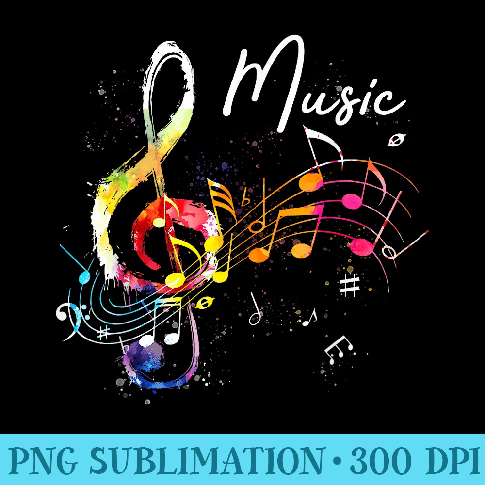 Funky Colorful Music Treble Clef Musical Note - PNG Image Do | Inspire ...