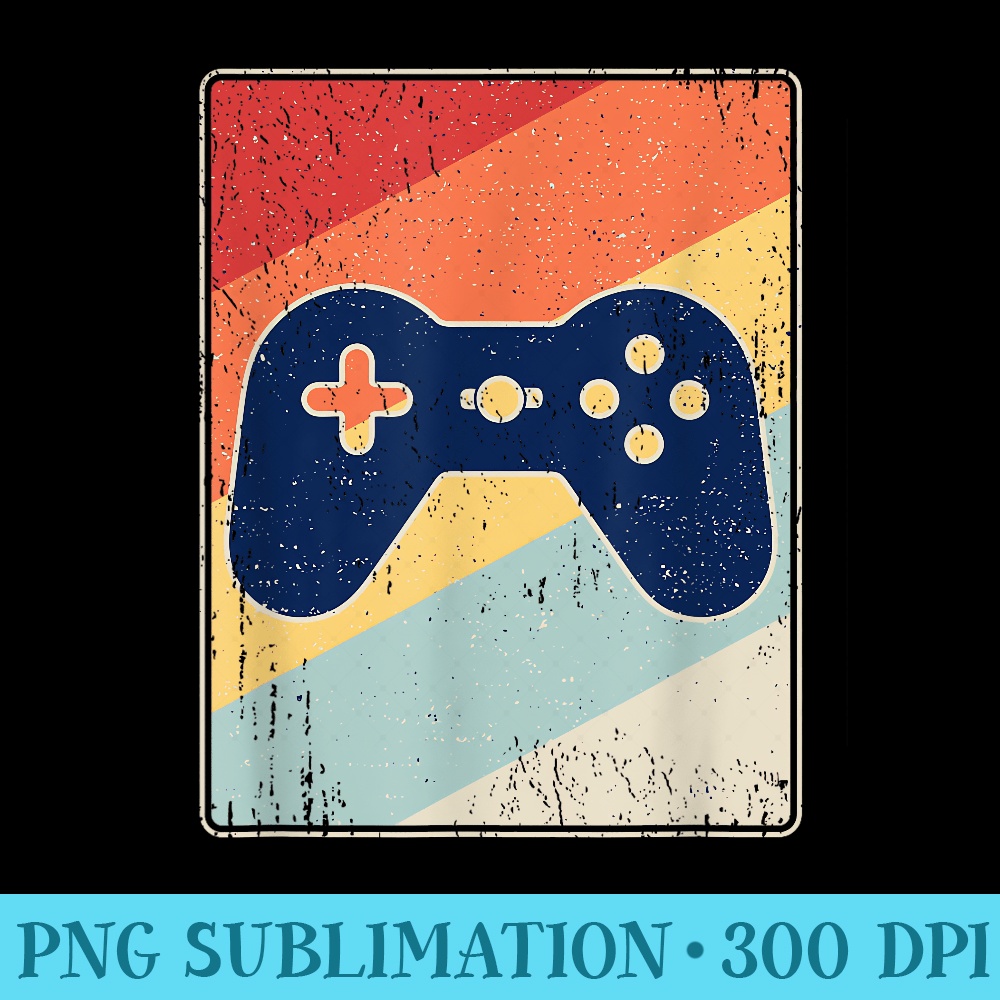 Retro Video Game Vintage Gaming Distressed - Transparent PNG | Inspire ...