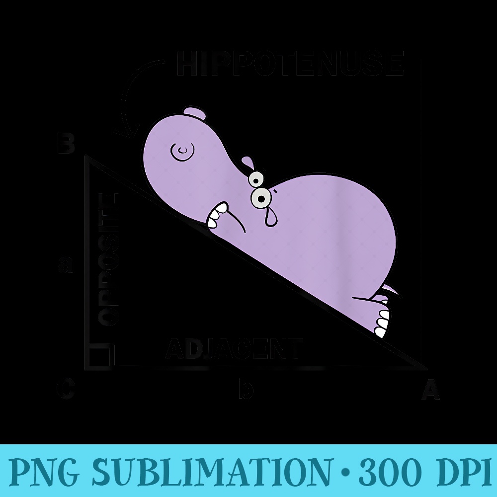 Nerd Geometry Hippotenuse Hypotenuse , Hippo Lovers - PNG Im | Inspire ...