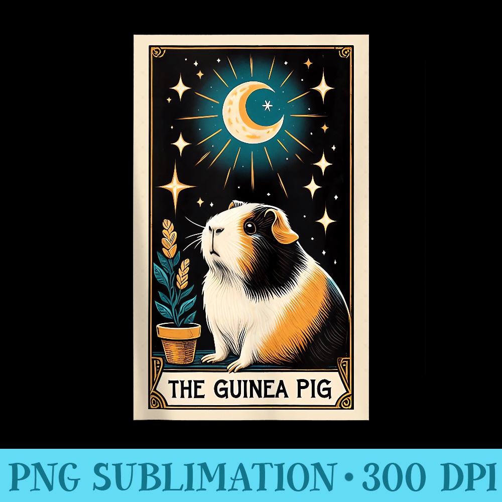 Cute Guinea Pig Tarot Card Star with the Moon Men - Download | Inspire ...