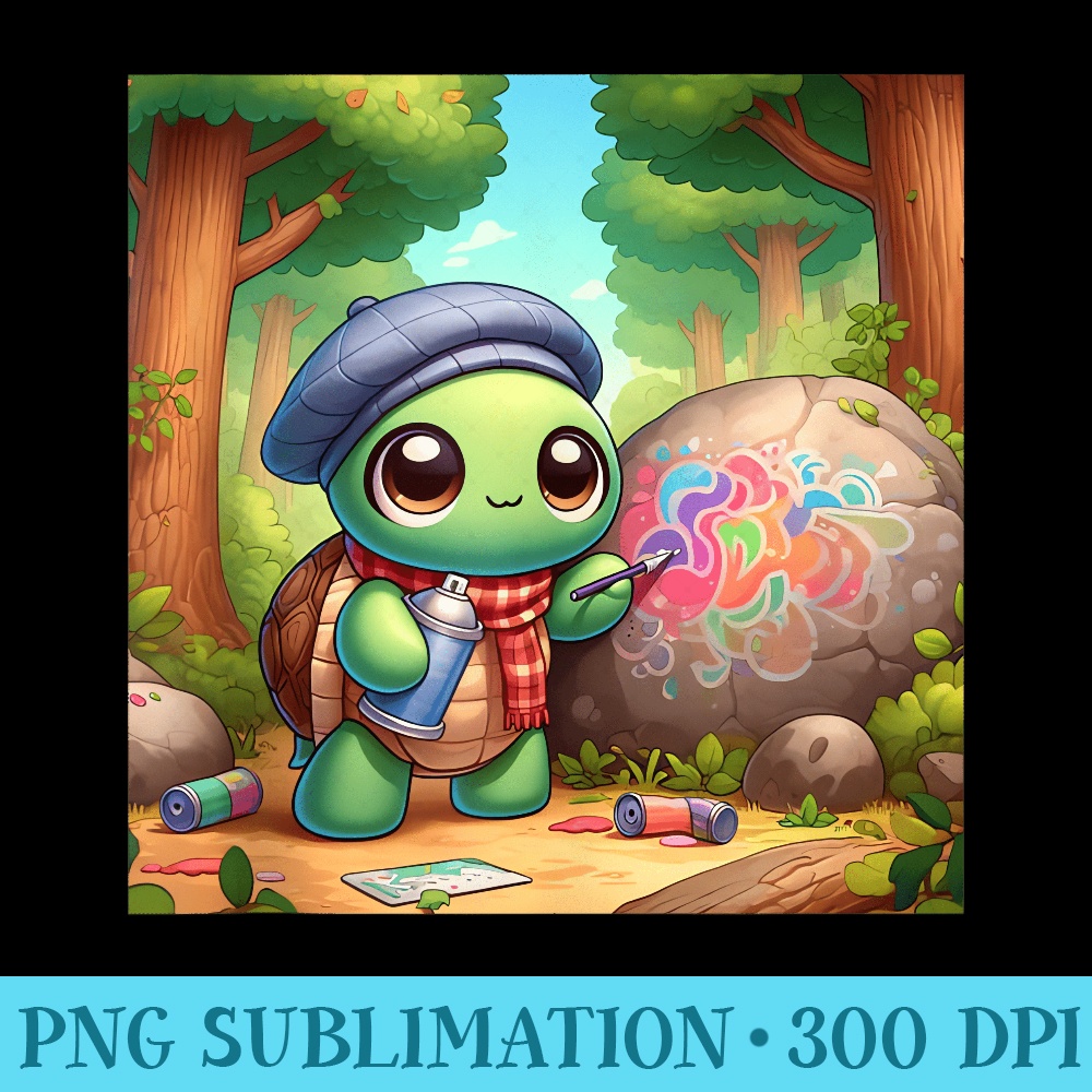Kawaii Turtle Graffiti The Turtles Artist - PNG Download Ico | Inspire ...