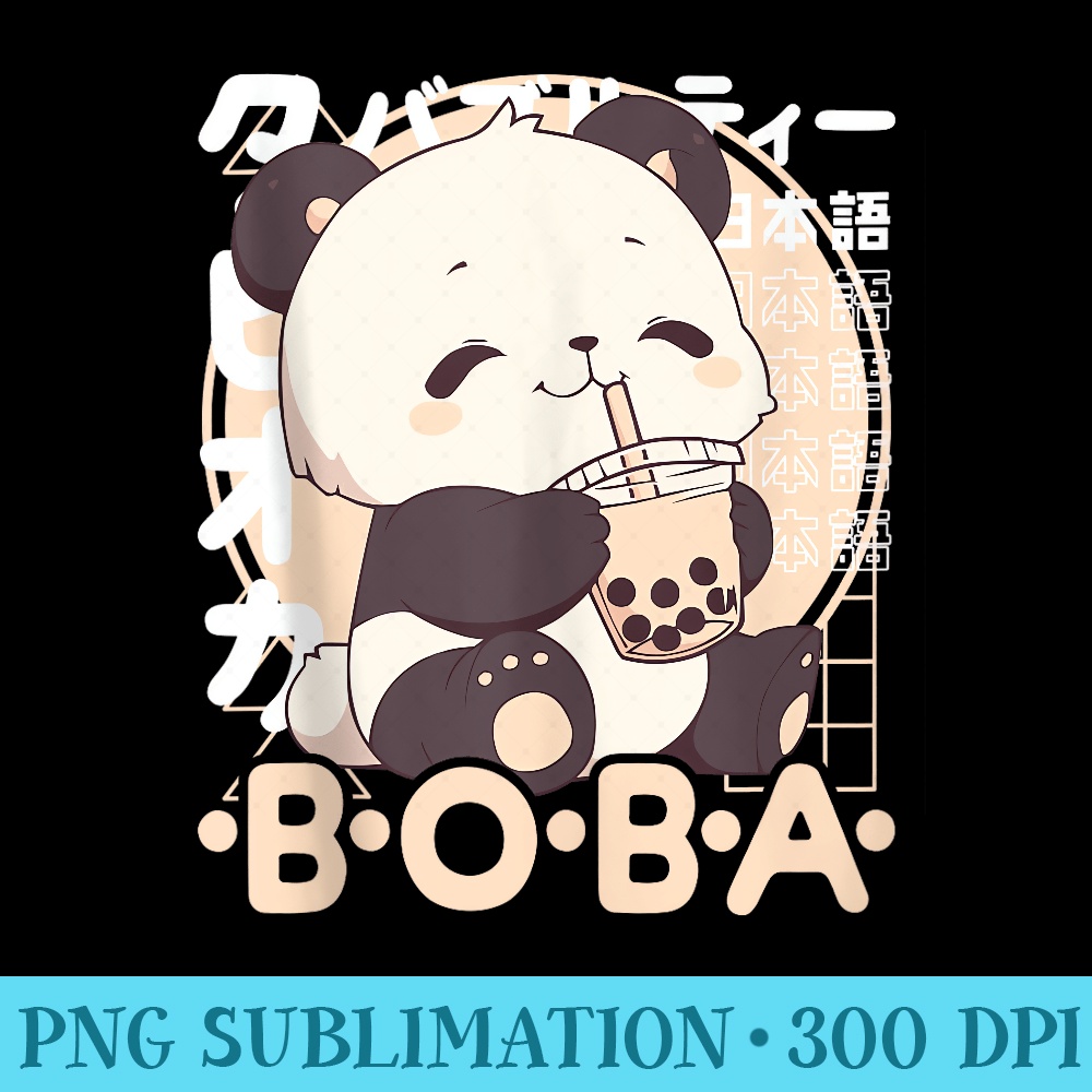Panda Boba Tea Kawaii Bubble Tea Panda Anime Neko Panda Bear | Inspire ...