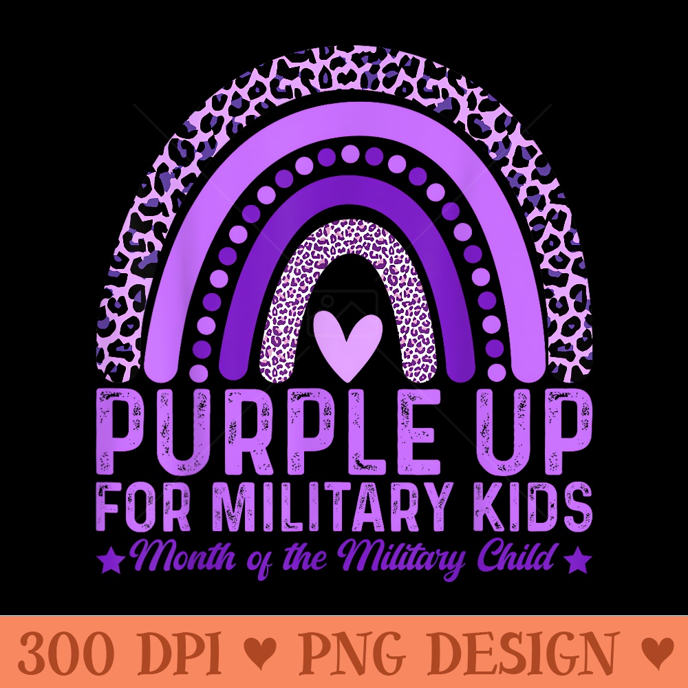 Purple Up Military Rainbow Month of the Military Child - PNG | Inspire ...