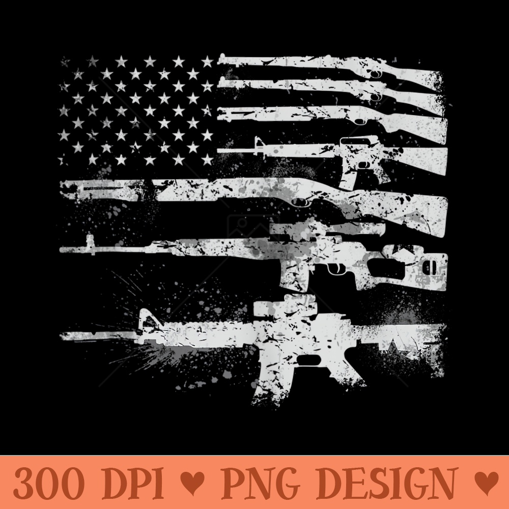 USA Guns Weapons Flag Rifles Stripes Military 2A - Sublimati | Inspire ...