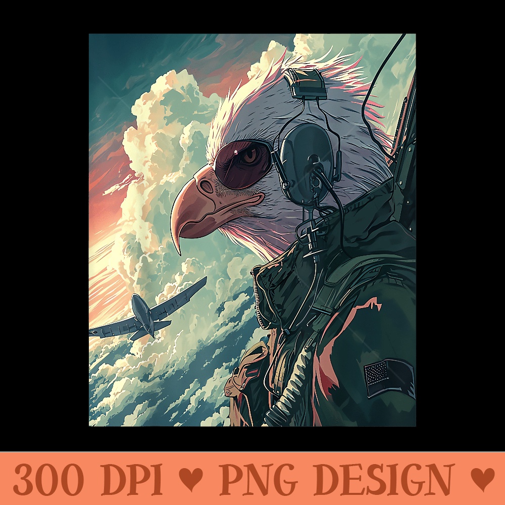 American Bald Eagle Fighter Pilot Patriotic US Military Art | Inspire ...