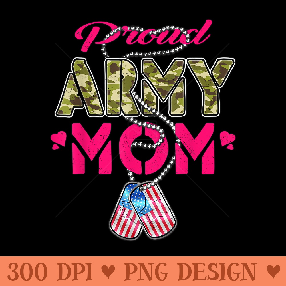 Proud Army Mom US Flag Camo Dog Tags Military Mother - High | Inspire ...
