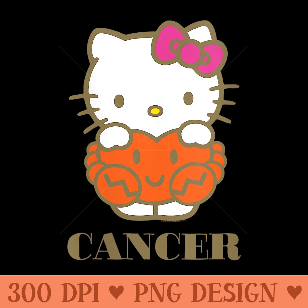 Womens Hello Kitty Zodiac Cancer - Sublimation templates PNG | Inspire ...