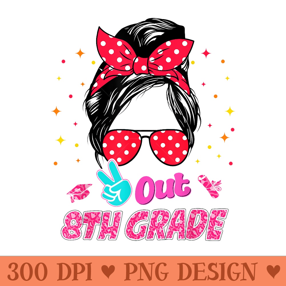 8th grade graduation shirt messy bun girl 8th grade graduate | Inspire ...