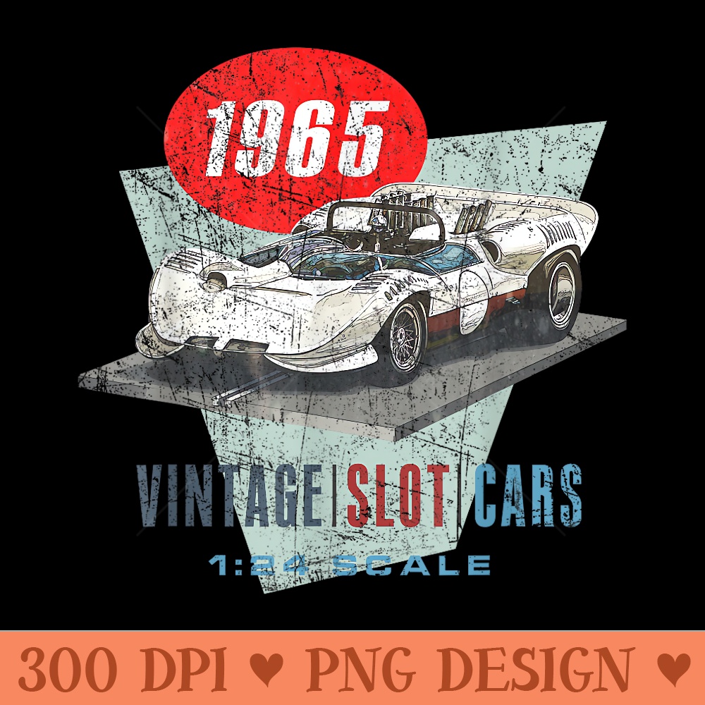 Vintage Slot Car Racing tee shirt - PNG Download | Inspire Uplift