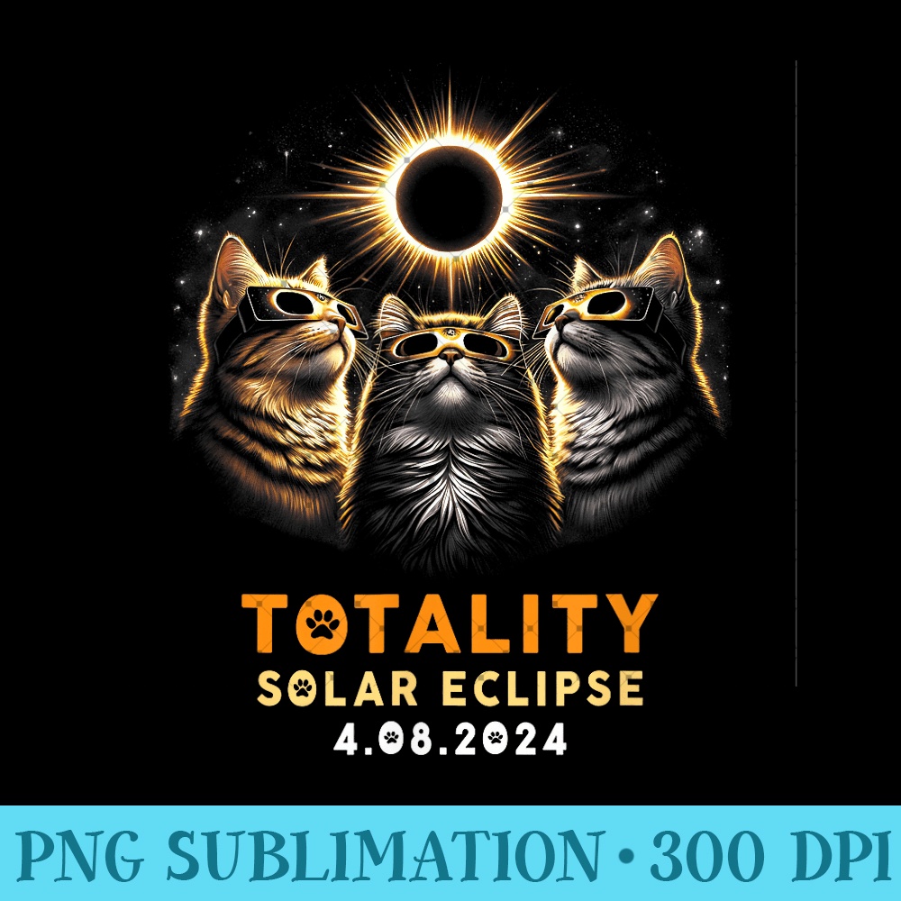 Funny Totality Cats Wearing Solar Eclipse Glasses 4.08.2024 | Inspire ...