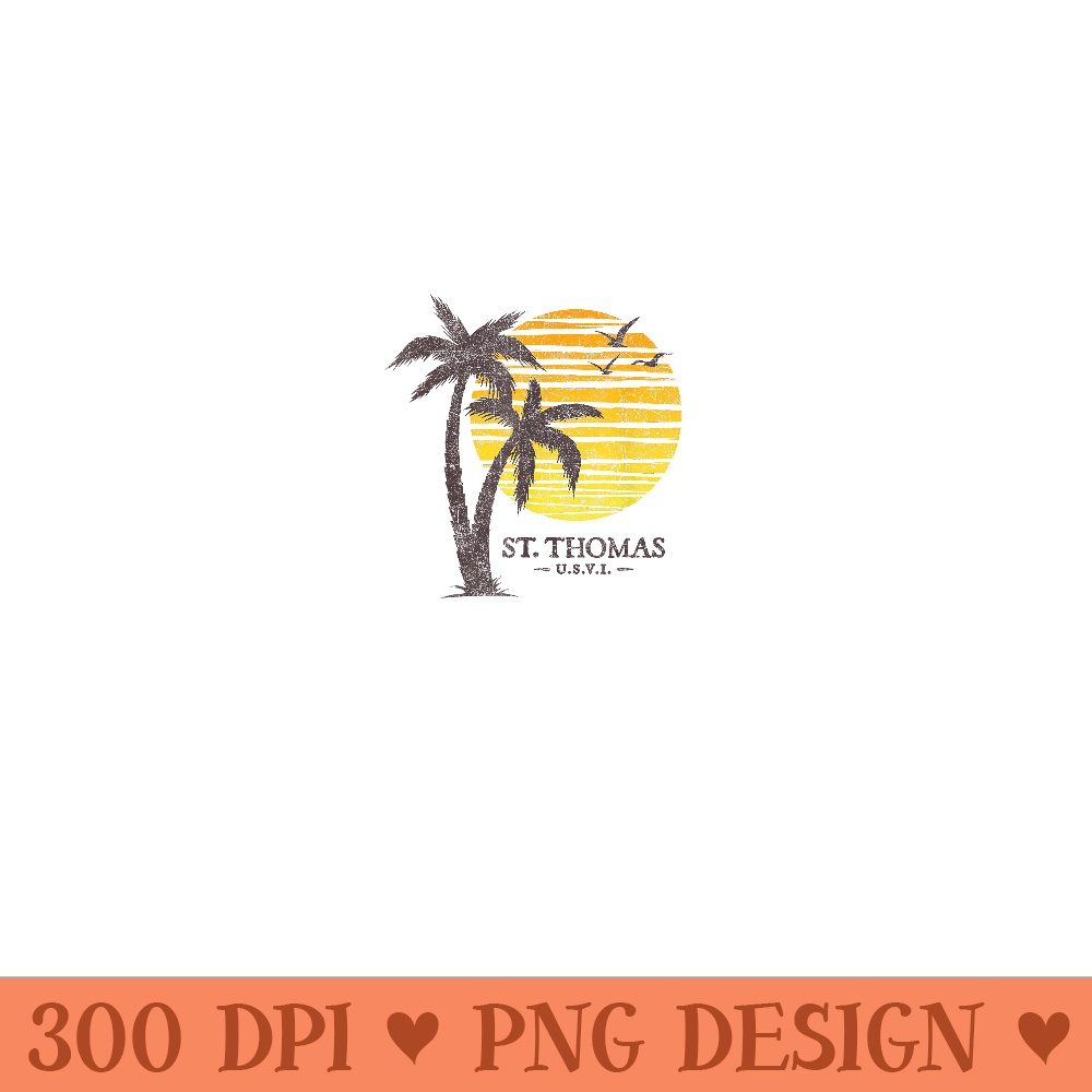 St Thomas USVI Souvenir Colorful Beach Sunset Mens Womens - | Inspire ...