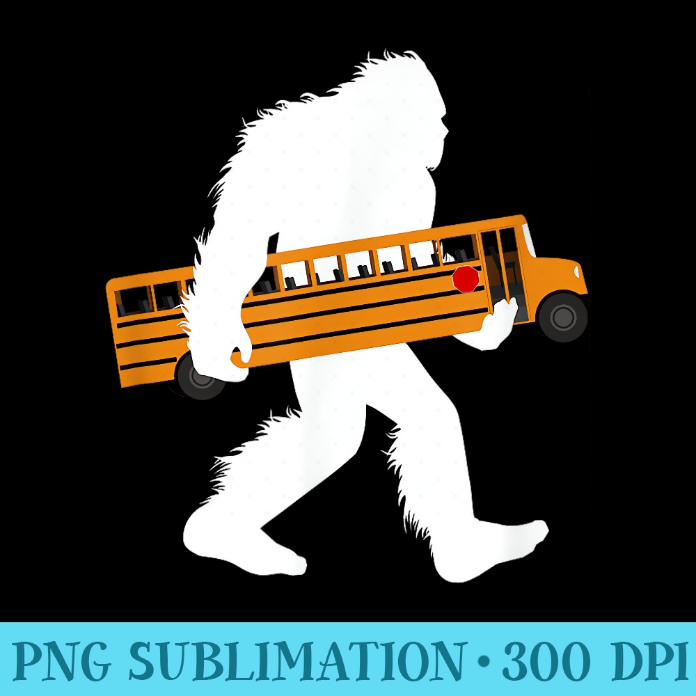 Bigfoot Carrying School Bus Sasquatch Bus Driver - Exclusive | Inspire ...