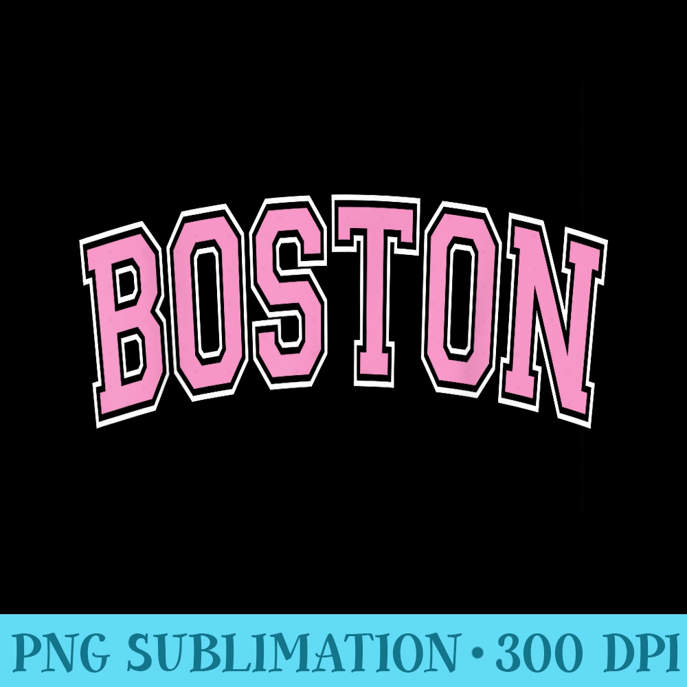 Boston Arched Pink Text - High Resolution PNG Designs | Inspire Uplift