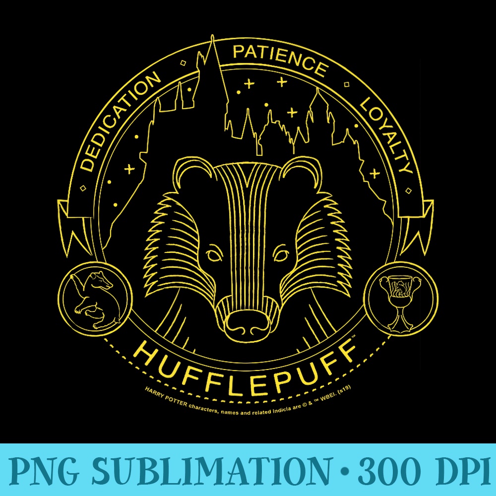 Harry Potter Hufflepuff Symbol Line Art Premium - Digital PN | Inspire ...