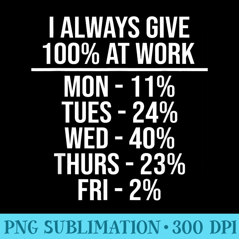 I Always Give 100 At Work Funny Work Quotes Humor Sarcastic | Inspire ...