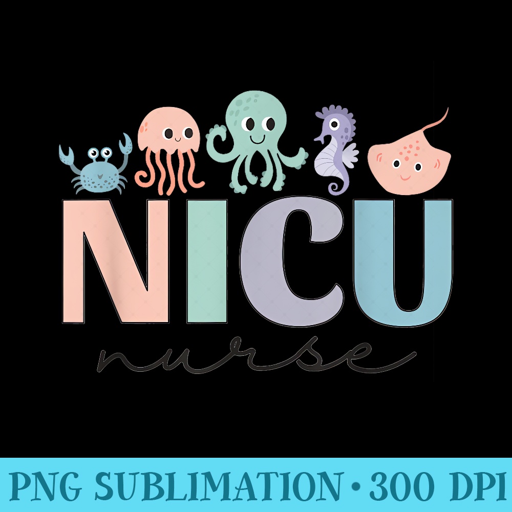 NICU Ocean Sea Animals Neonatal Intensive Care Unit Nurse - | Inspire ...