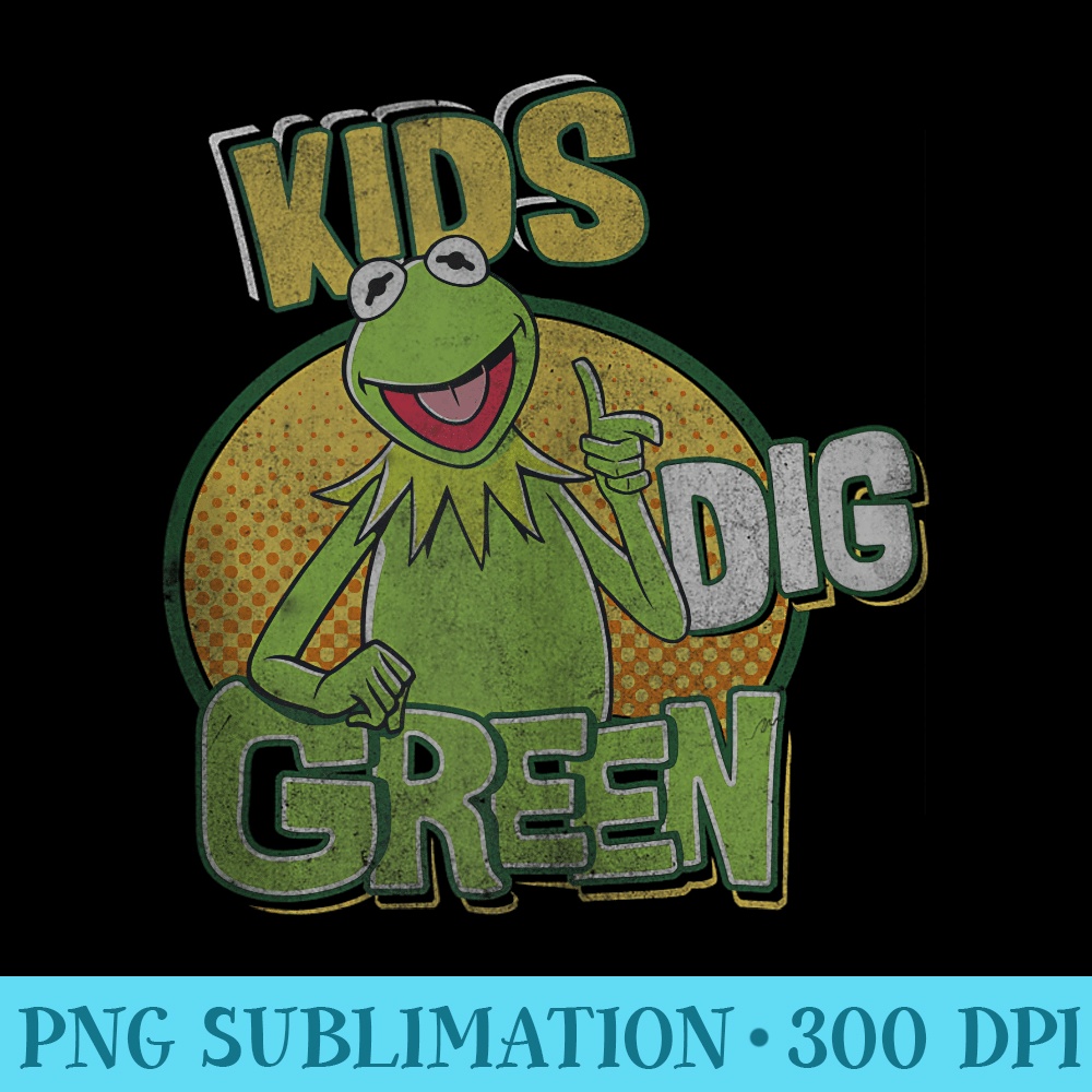 Disney The Muppets Dig Green Distressed Kermit Badge - PNG I | Inspire ...
