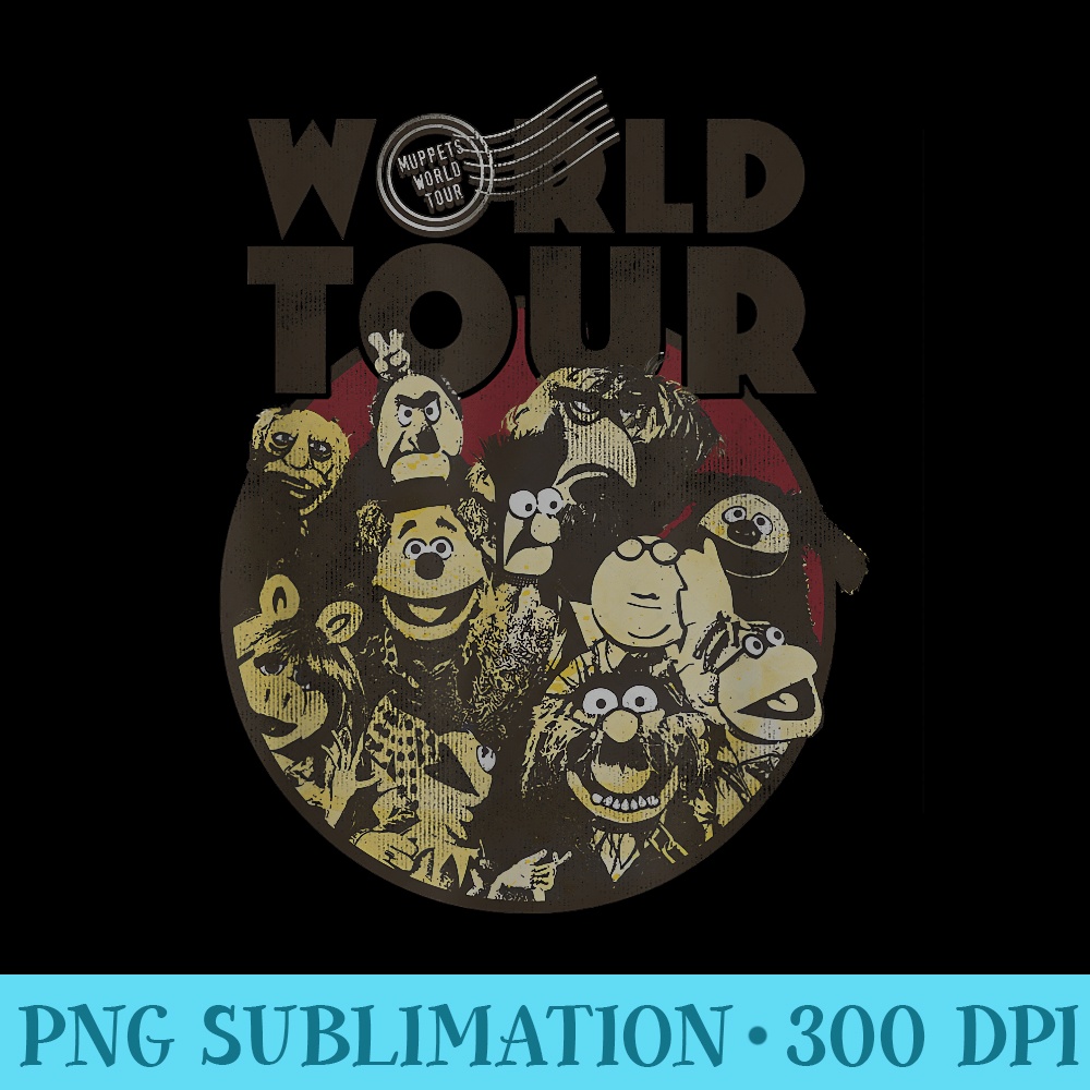 Disney The Muppets World Tour Vintage Musical Group Poster - | Inspire ...