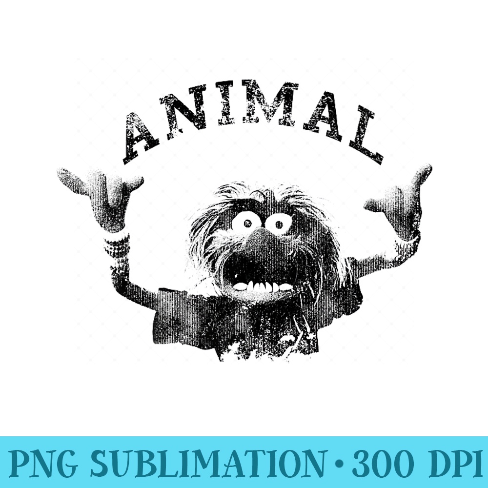 Disney The Muppets Retro Vintage Animal Rocking Face Logo Pr | Inspire ...